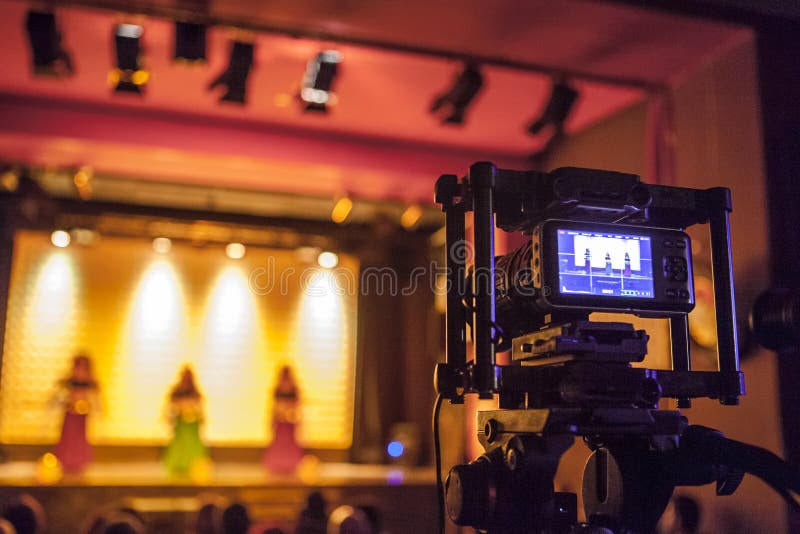 Digital Video Camera Recording Dance Show Stock Image - Image of ...
