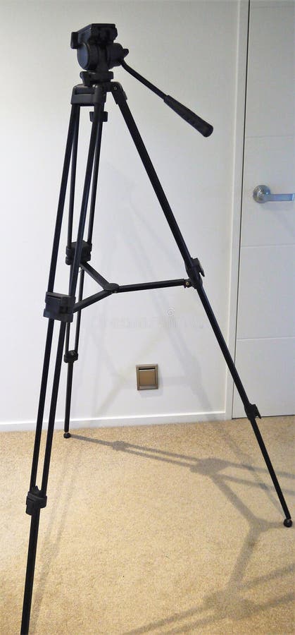 Digital Video Camera Tripod for Film and Movie Making Stock Image ...