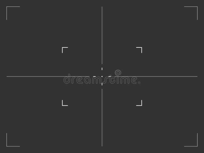 Digital Video Camera Viewfinder. Photo Focusing Grid Black Vector ...