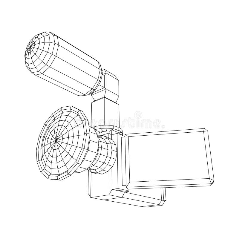 Digital Video Hand-held Camera with Rotating Screen and External ...