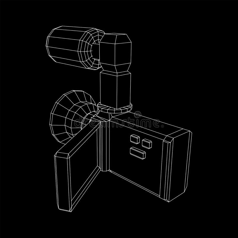 Digital Video Hand-held Camera with Rotating Screen and External ...