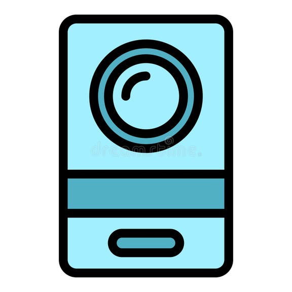 Digital Video Intercom Icon Vector Flat Stock Vector - Illustration of ...