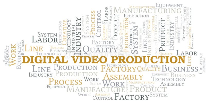 Digital Video Production Word Cloud Create with Text only. Stock ...