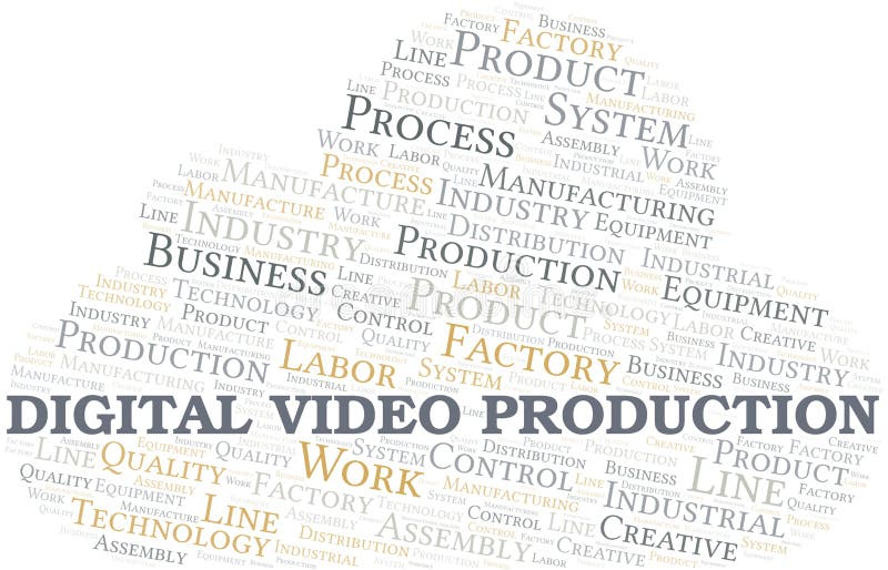 Digital Video Production Word Cloud Create with Text only. Stock ...