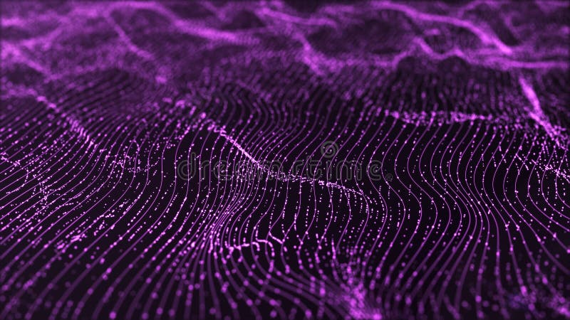 Digital Violet Animation Wave Background Stock Video - Video of blurry ...