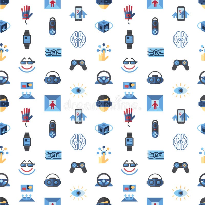 Digital Virtual Augmented Reality Set Collection, Next Ge Stock ...