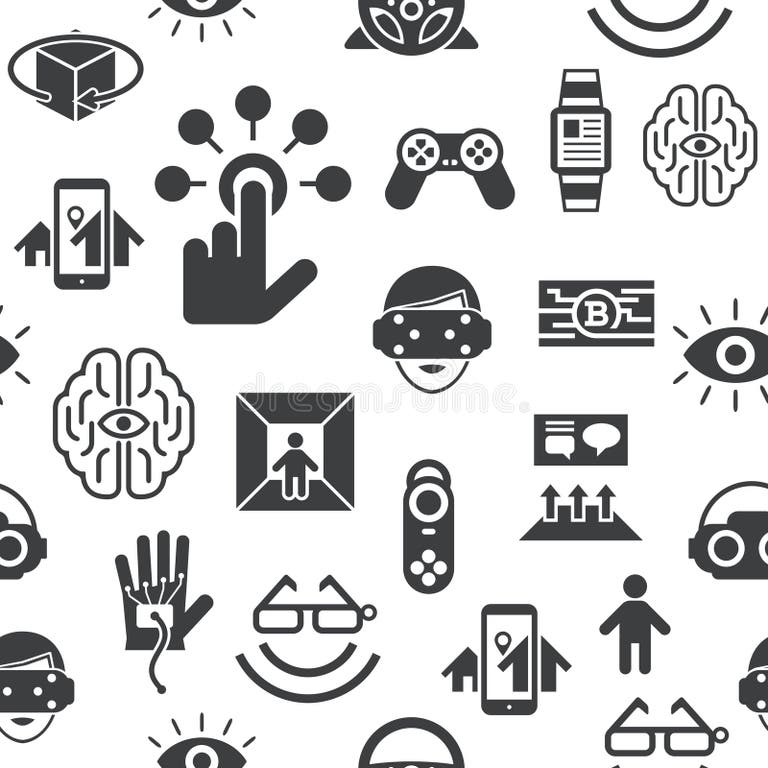 Digital Virtual Augmented Reality Set Collection, Next Ge Stock ...