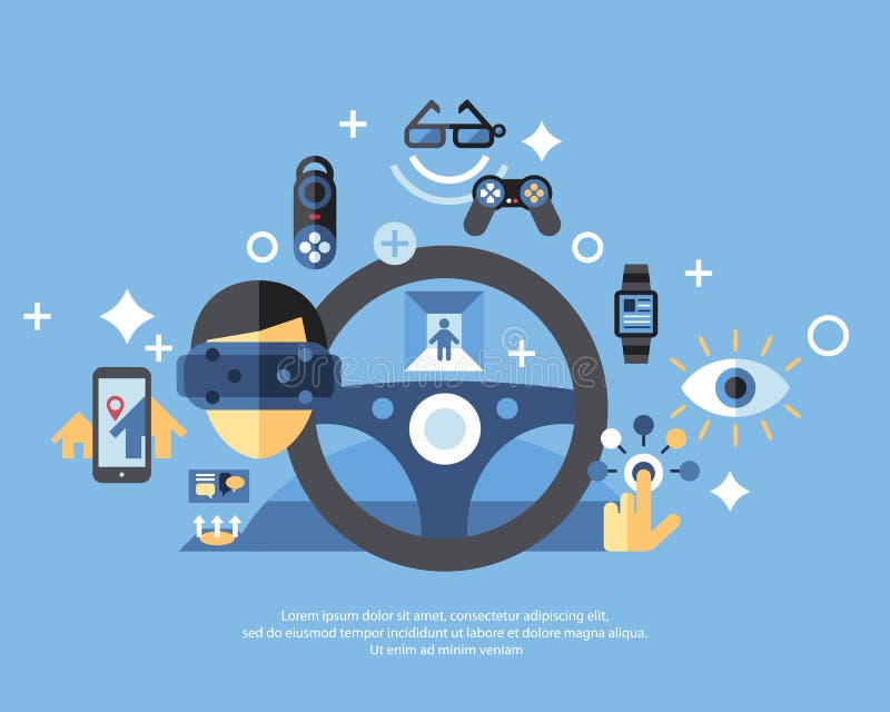 Digital Virtual Augmented Reality Set Collection, Next Ge Stock ...