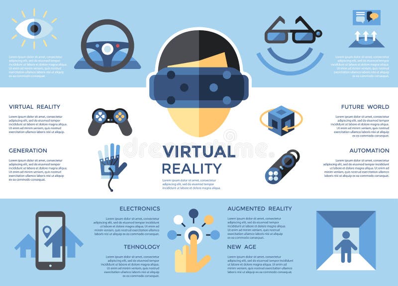 Digital Virtual Augmented Reality Set Collection, Next Ge Stock ...