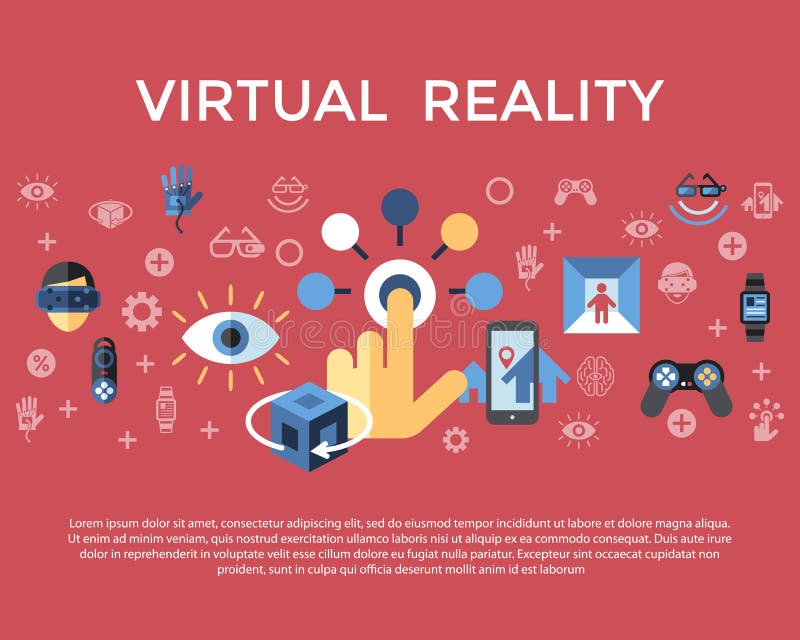 Digital Virtual Augmented Reality Set Collection, Next Ge Stock ...