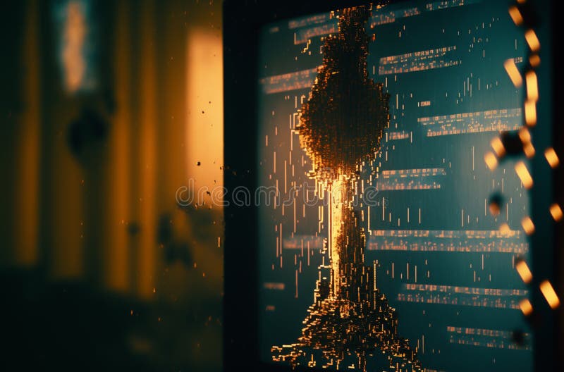 Digital Virtual City Scanning City for Hackers Attack Concept Software Developer Programming ...