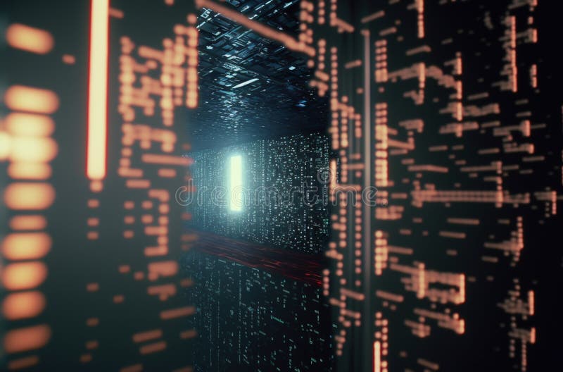 Digital Virtual City Scanning City for Hackers Attack Concept Software Developer Programming ...