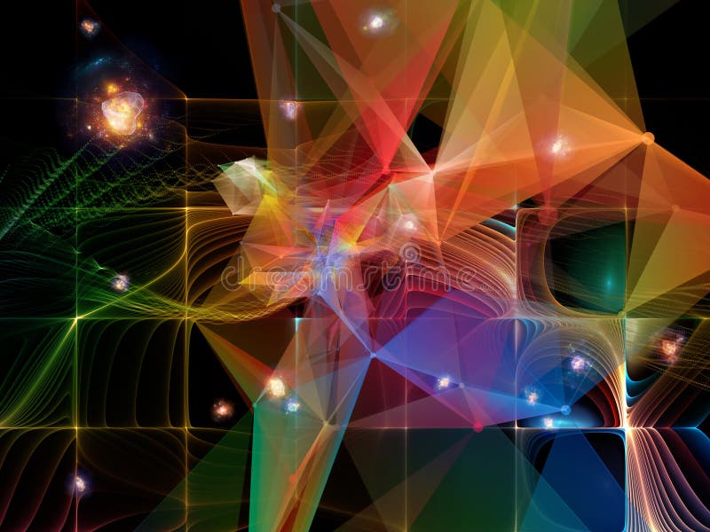 Digital Virtual World stock illustration. Illustration of flow - 146138557