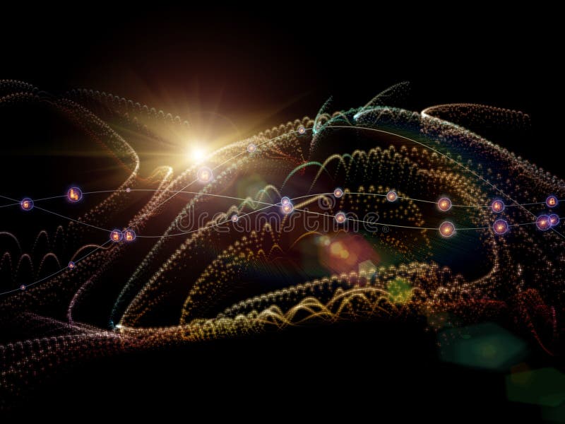 Digital Virtual World stock illustration. Illustration of glare - 146680359