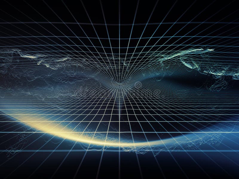 Digital Virtual World stock illustration. Illustration of effect ...