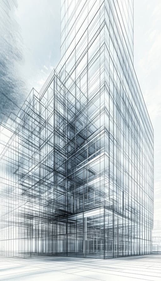 Digital Visualization of Building Wireframe a Photographic Sketch ...