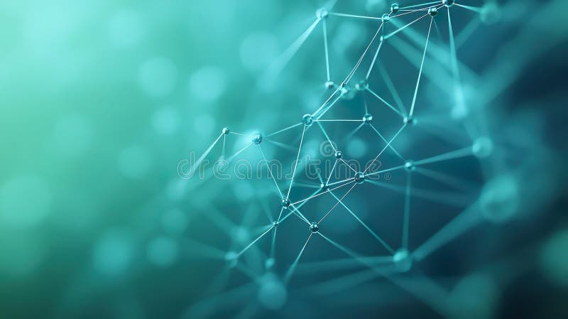 Digital Visualization of a Connected Network of Nodes Stock Photo ...