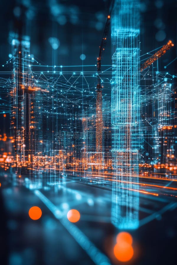 A Digital Visualization of a Construction Site Set in the Future ...