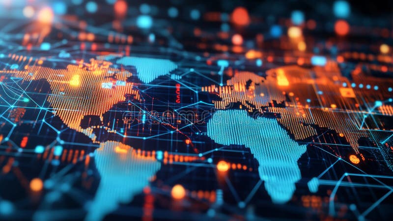 Digital Visualization of Economic Policies Across the Globe Stock Image ...