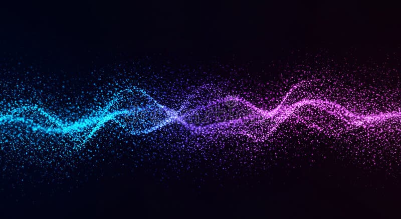 A Digital Visualization Featuring a Dynamic Wave of Particles Flowing ...