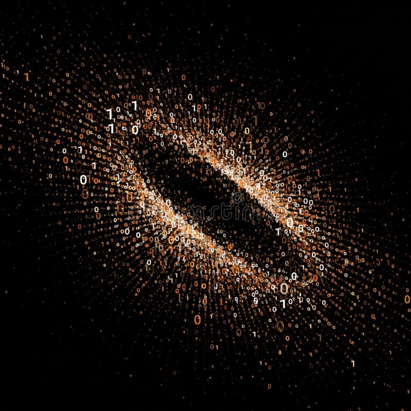 A Digital Visualization Featuring a Swirling Formation of Binary ...