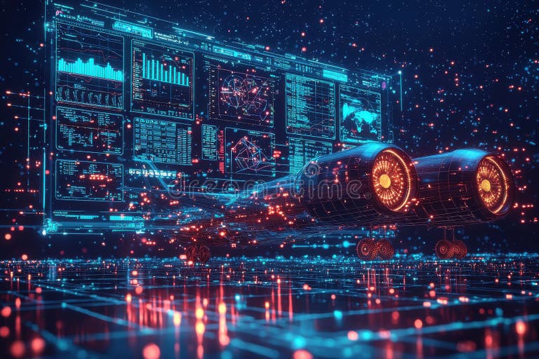 Digital Visualization of Futuristic Airplane Design and Analytics ...