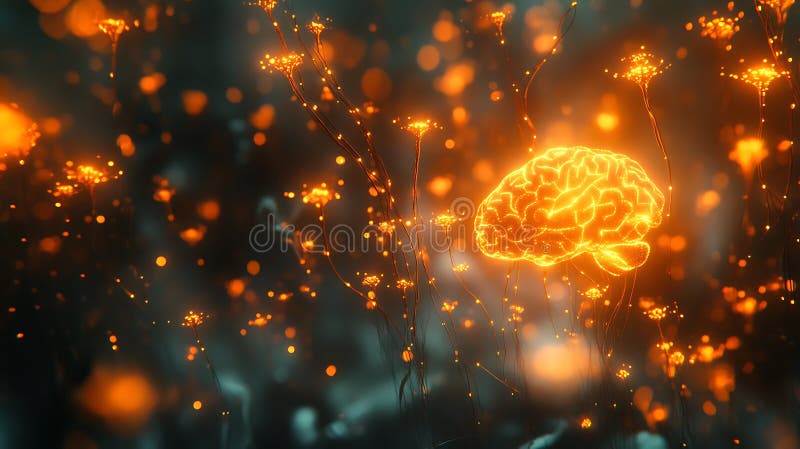 Digital Visualization Gaba Pathways Brain Stock Illustration ...
