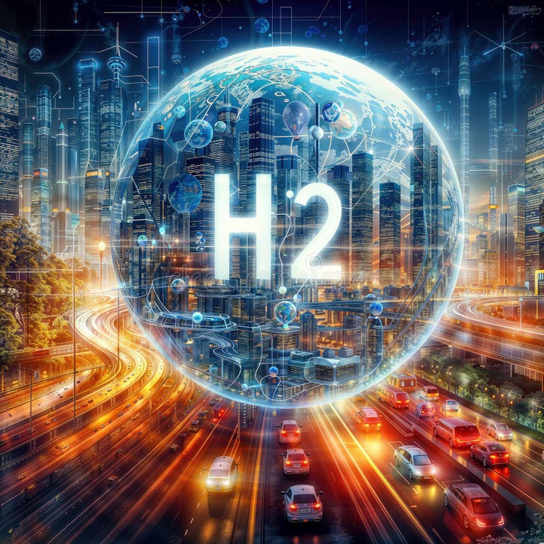 Digital Visualization: Hydrogen S Sphere in Cybernetic Metropolis ...