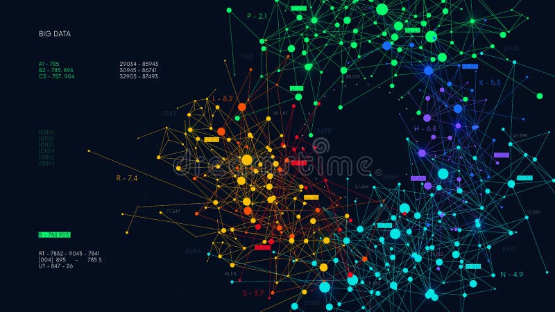 Digital Big Data Visualization Concept, Futuristic Infographic Business ...