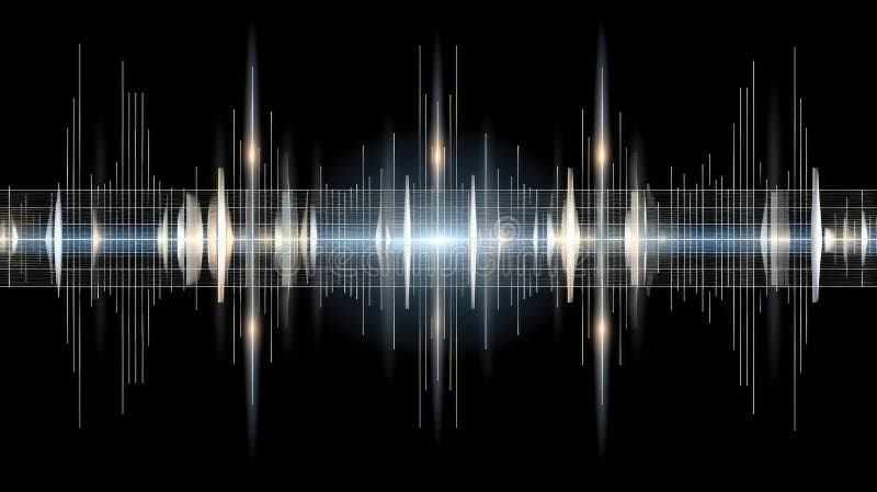 A Digital Visualization of Sound Waves, Depicted As a Series of ...