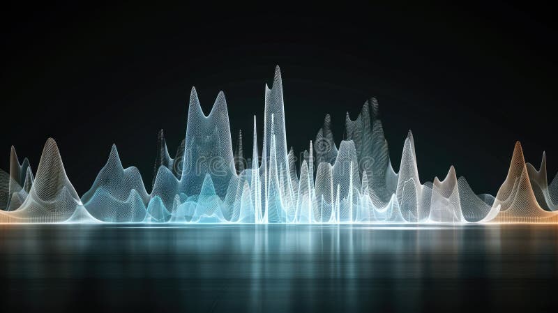 A Digital Visualization of Sound Waves, Depicted As a Series of ...
