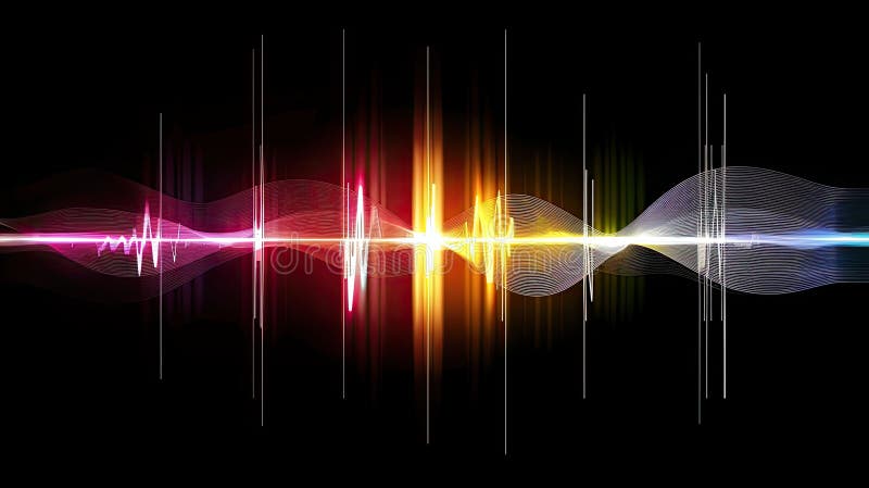 A Digital Visualization of Sound Waves, Depicted As a Series of ...