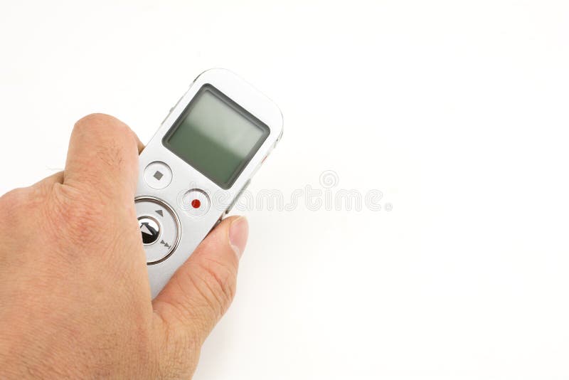 Digital voice recorder stock image. Image of tech, white - 57389973
