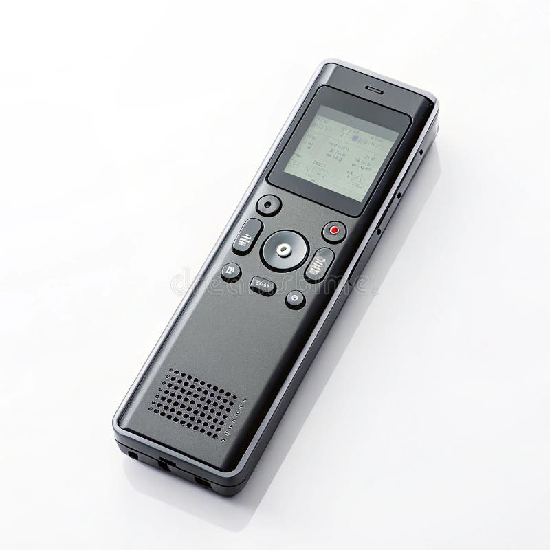 Digital Voice Recorder White Background Stock Illustration ...