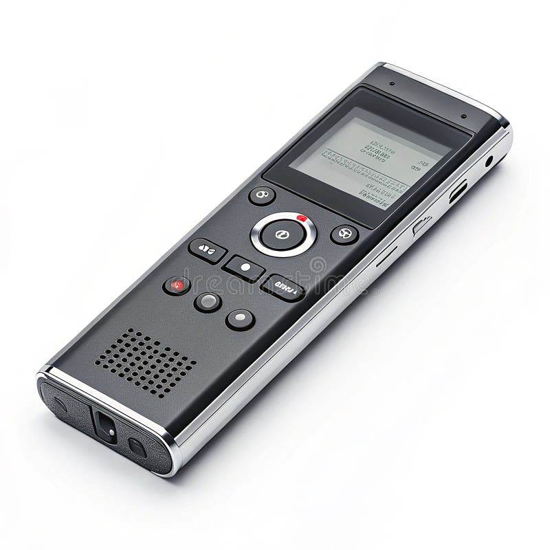 Digital Voice Recorder White Background Stock Illustration ...