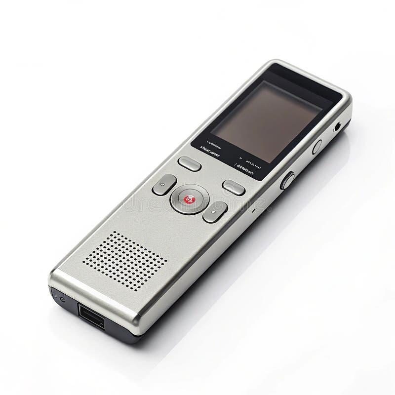 Digital Voice Recorder White Background Stock Illustration ...