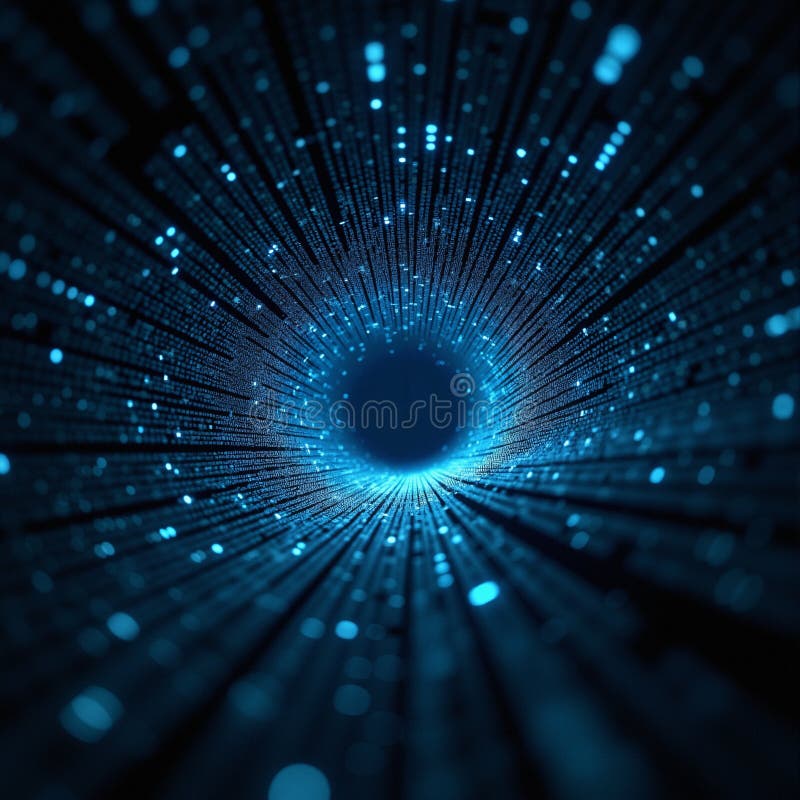 Digital Vortex into Cyber Space Stock Image - Image of technology ...