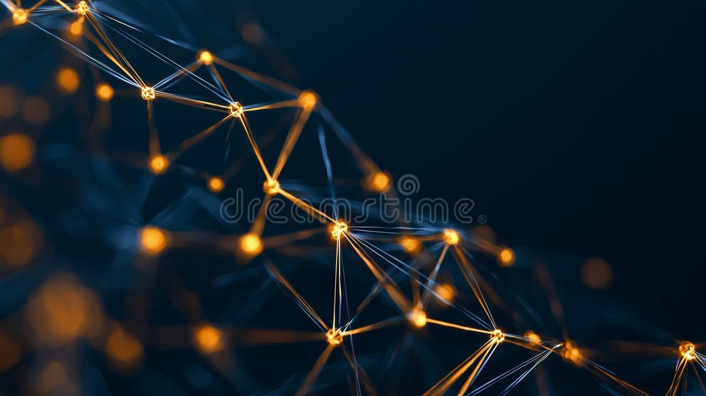 Digital Vortex: Glowing Interconnected Nodes and Circuitry Stock Image ...