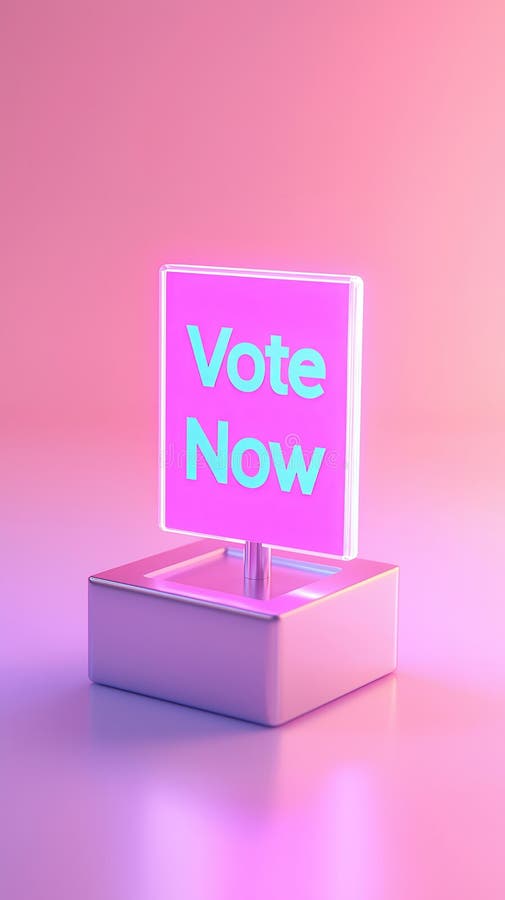 Digital Voting Interface with Vote Now Text Clean Minimalist Design ...