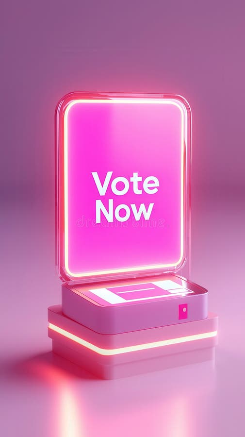 Digital Voting Interface with Vote Now Text Clean Minimalist Design ...