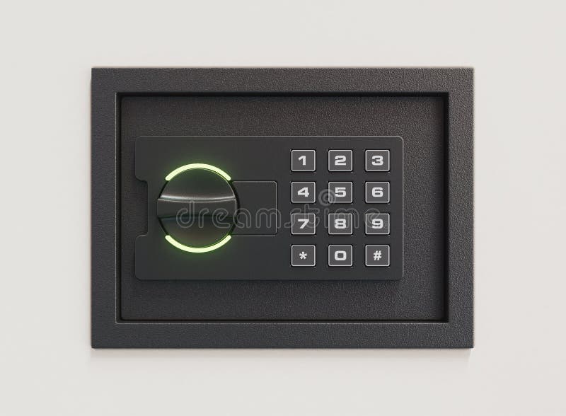 Digital Wall Safe stock illustration. Illustration of combination ...