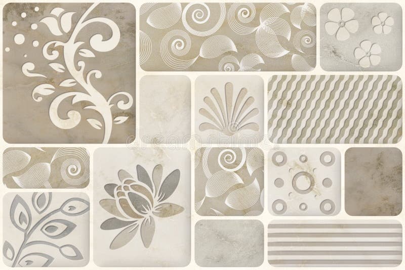 Decorative Tile Design for Wall Stock Illustration - Illustration of ...