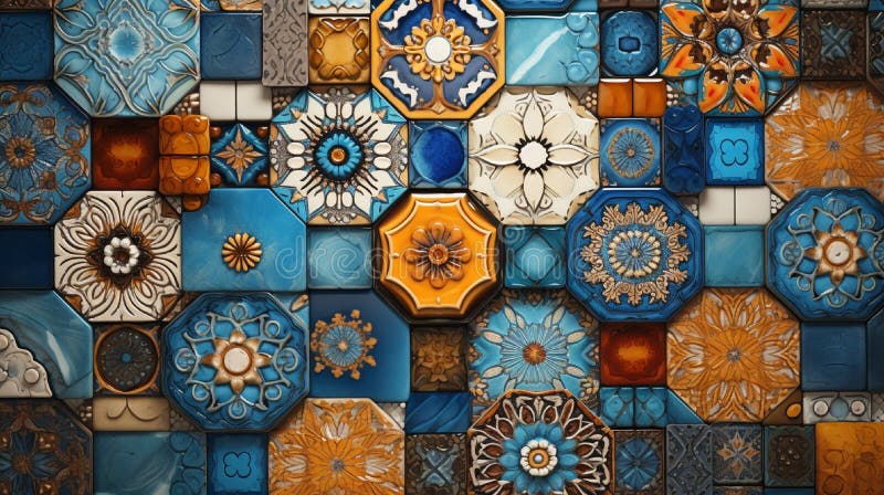 Digital Wall Tile Decor for Home, Ceramic Tile Design, Seamless ...