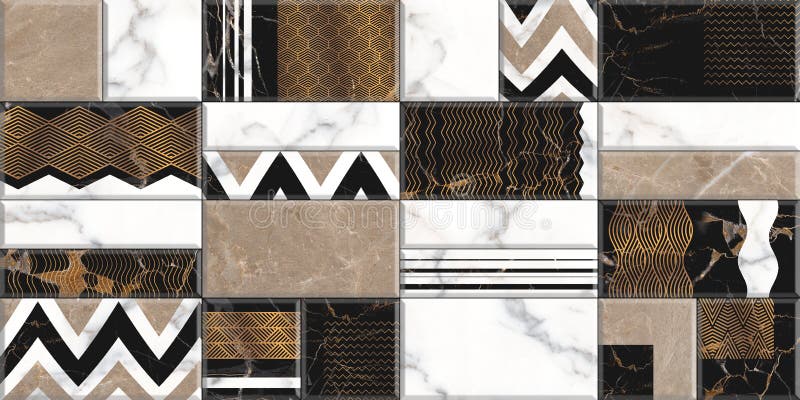 Digital Wall Tiles and Digital Wallpaper Stock Illustration ...