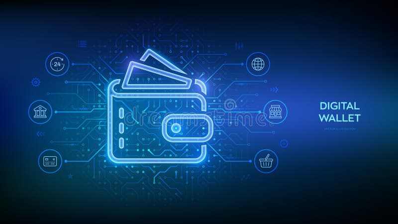Digital Wallet. E-wallet. Online Payment by Digital Wallet. Online ...