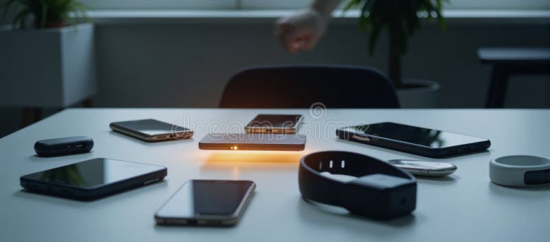 Digital Wallet Icon with Connected Devices Embracing Cashless ...