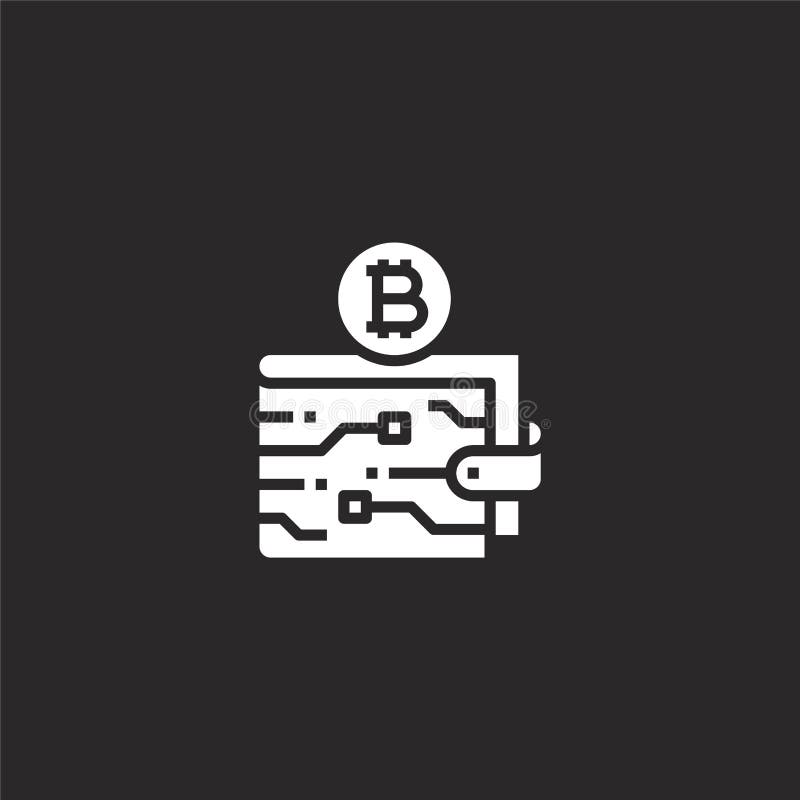 Digital Wallet Icon. Filled Digital Wallet Icon for Website Design and ...