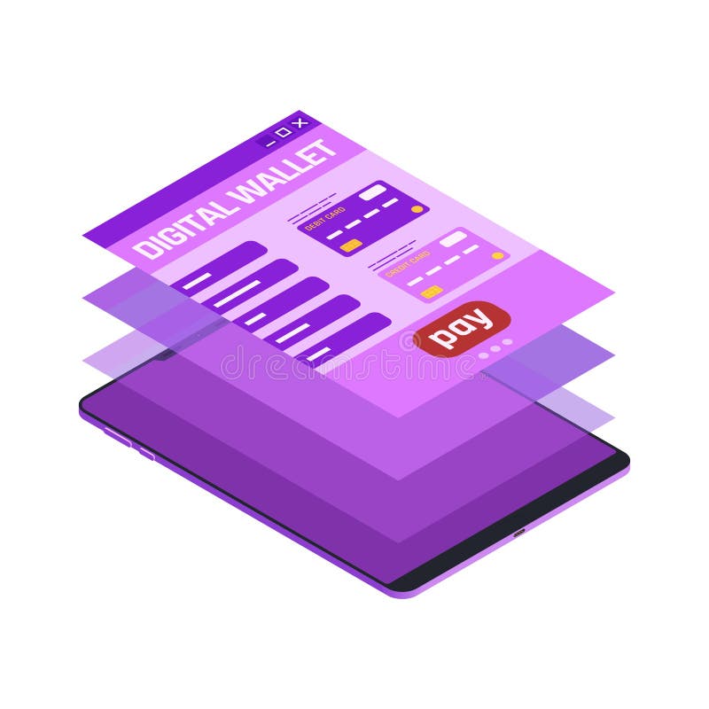 Digital Wallet Icon stock vector. Illustration of payment - 275125300