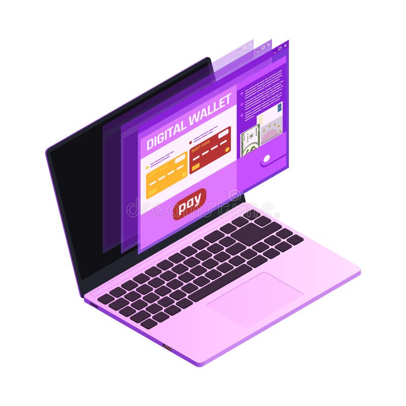 Digital Wallet Icon stock vector. Illustration of mobile - 276648540