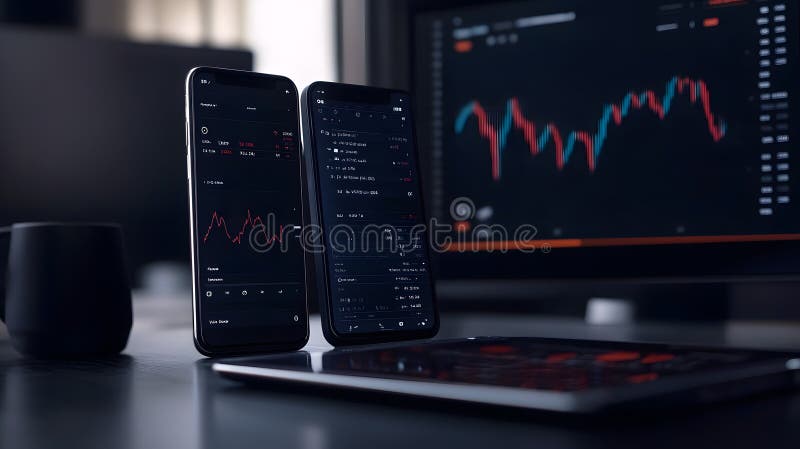 Digital Wallet Integrated with a Stock Trading App Stock Illustration ...